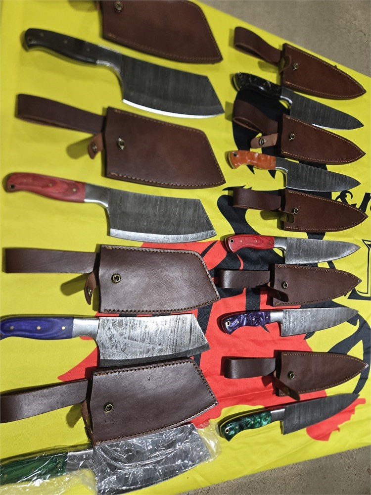 WildLife Buyer, LLC. - Hand made custom heavy Damascus chef and cleaver ...